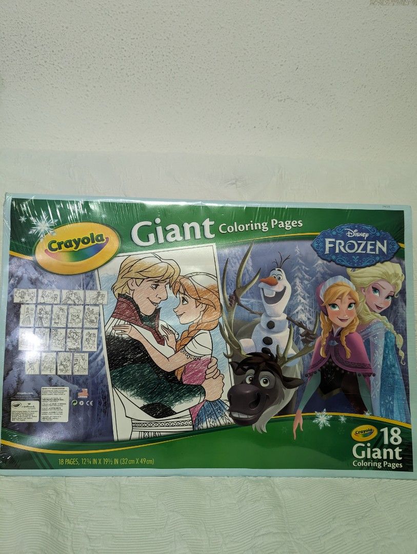 Crayola Frozen Giant Colouring Pages, Hobbies & Toys, Stationery ...