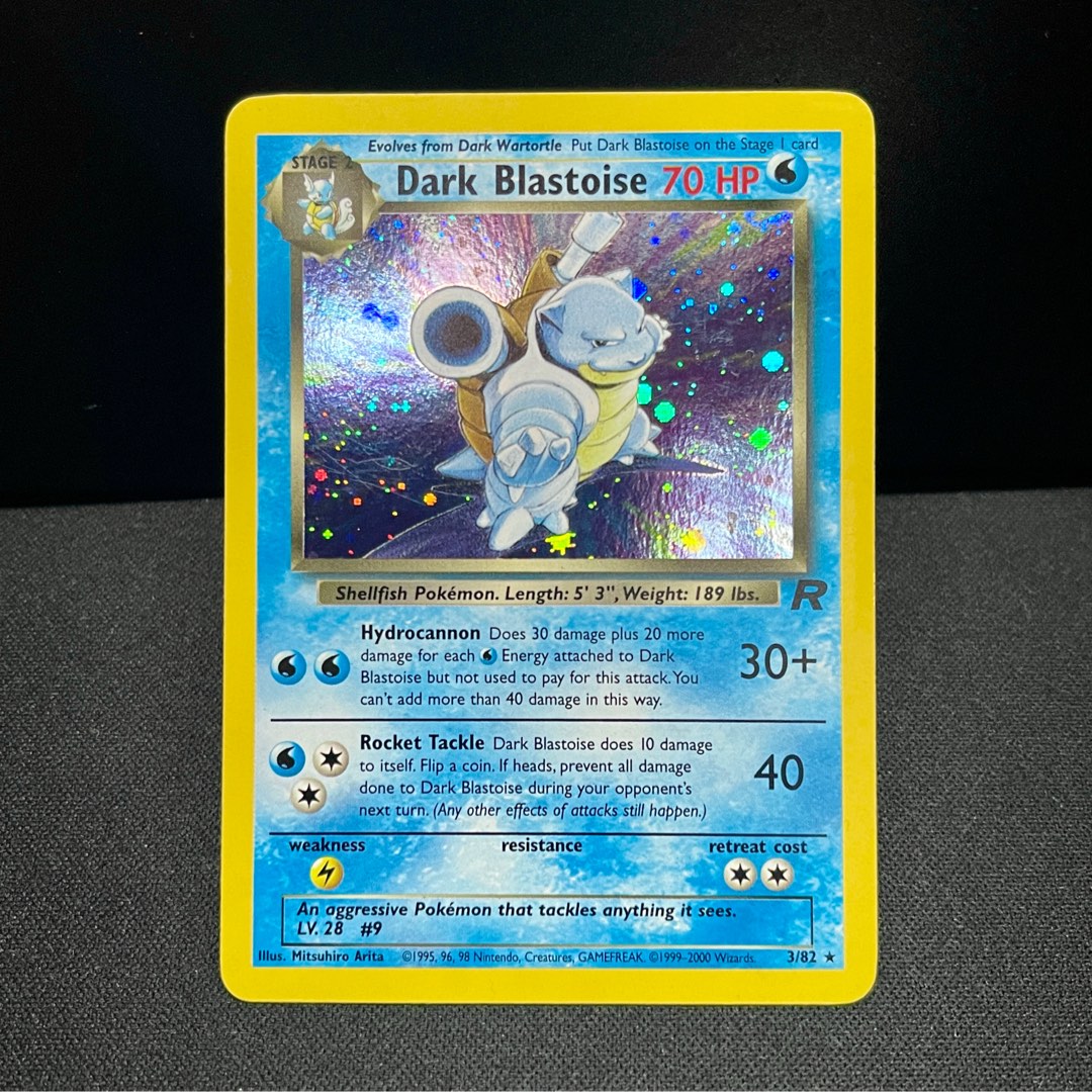 Dark Blastoise Holo 3/82 Vintage Pokémon Trading Card TCG, Hobbies ...