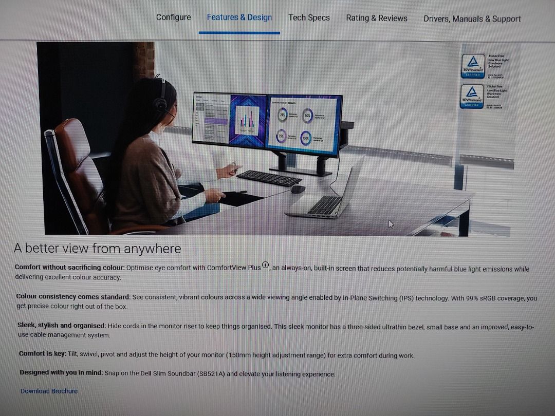 Dell 24inch FHD computer monitor P2422H, Computers & Tech, Parts ...