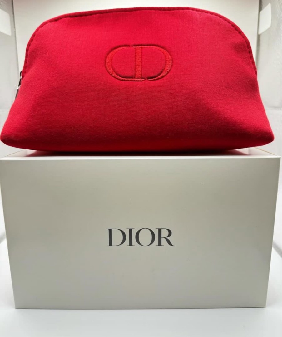Dior Red Pouch Original, Luxury, Bags & Wallets on Carousell