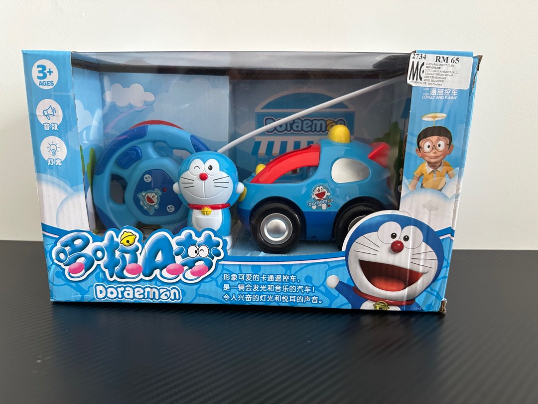 Doraemon Kids Remote Control RC car with light and music, Hobbies ...