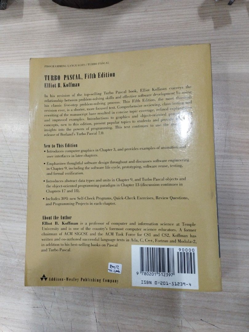 (ENG) Turbo Pascal - 5th Edition, Hobbies & Toys, Books & Magazines ...