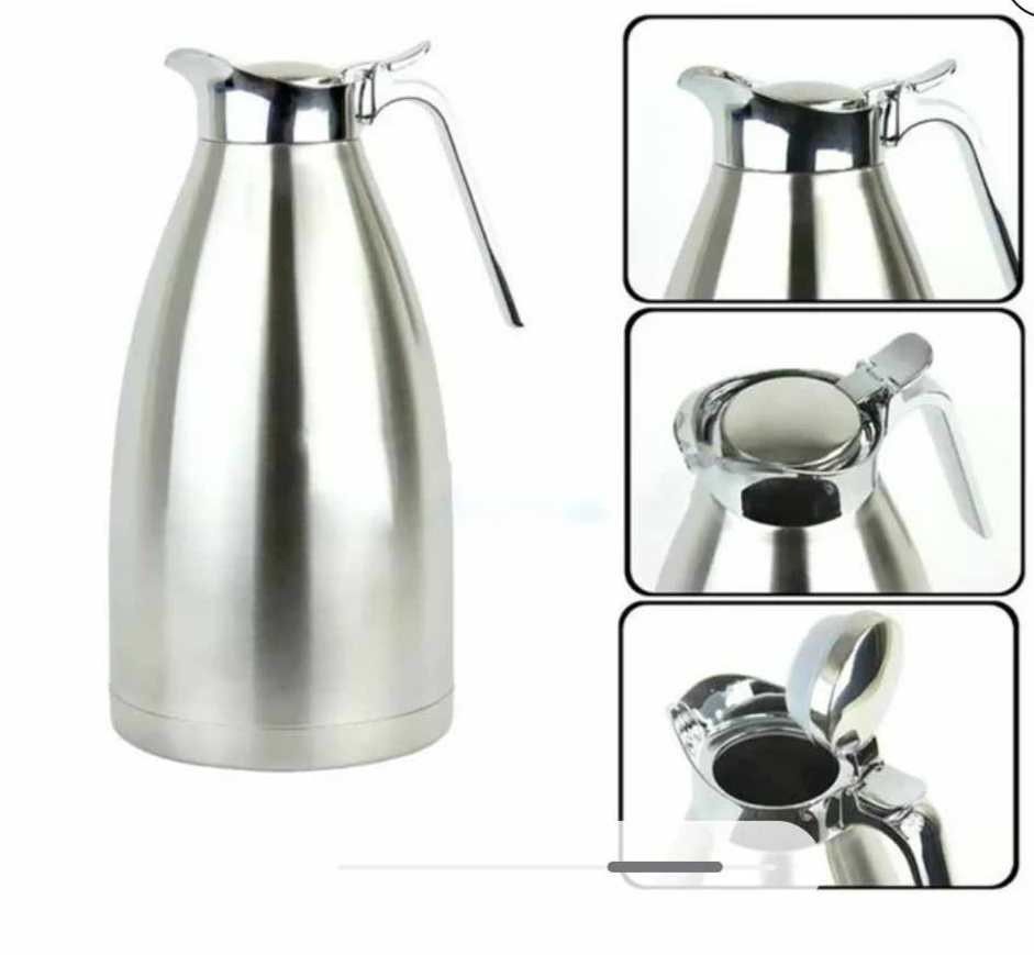 EUROPEAN STYLE STAINLESS COFFEE POT 2 LITERS, TV & Home Appliances ...