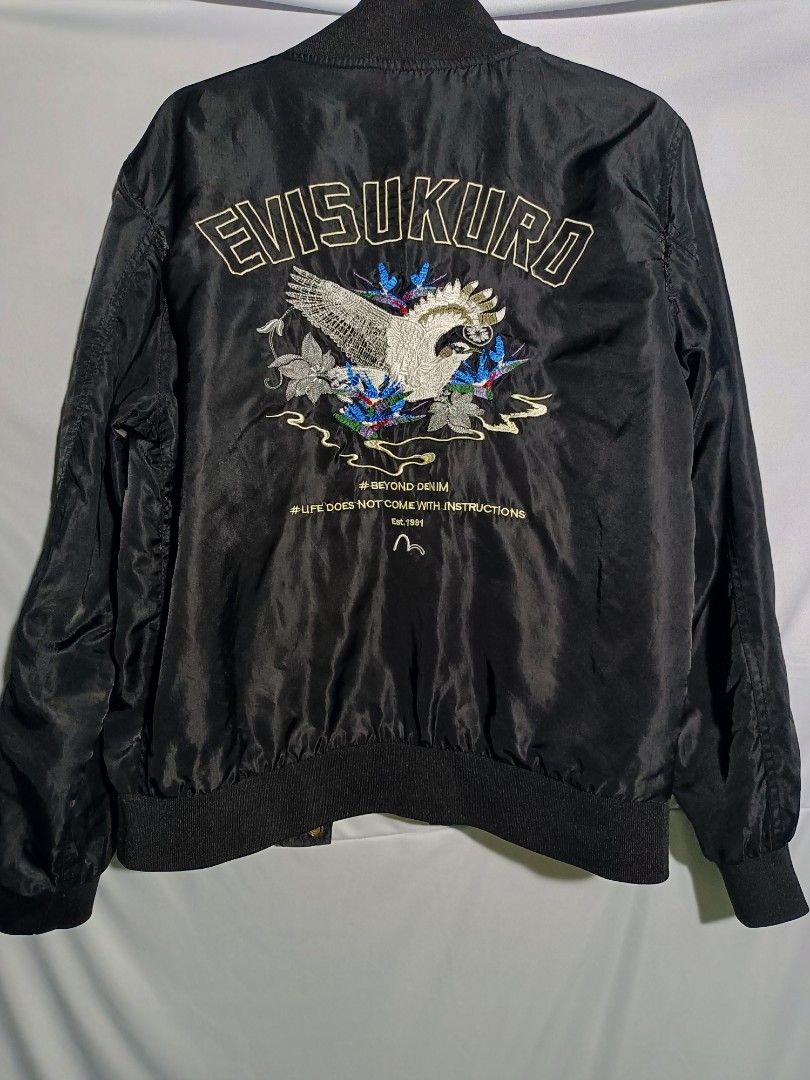 Evisukuro Embroidered Bomber Jacket, Men's Fashion, Coats, Jackets and ...