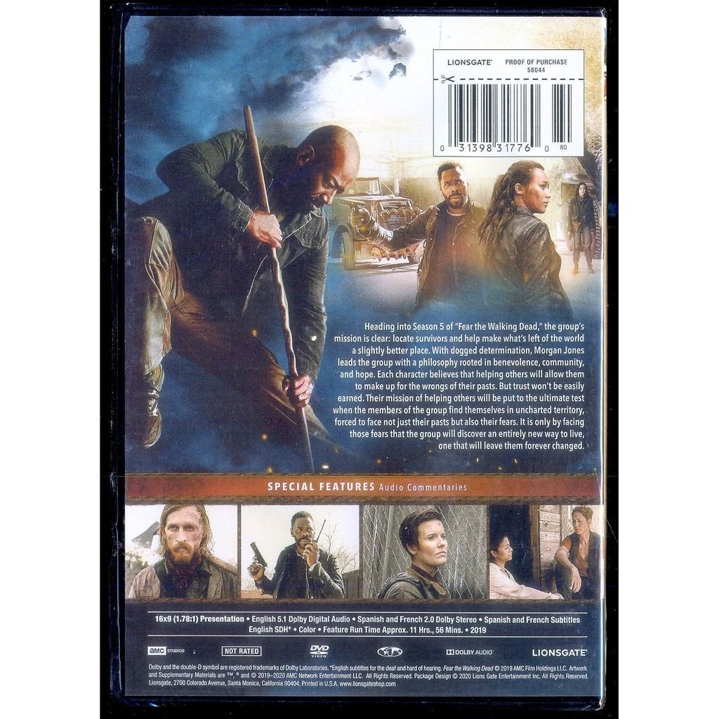 Fear The Walking Dead The Complete Fifth Season [ DVD ], Hobbies & Toys ...