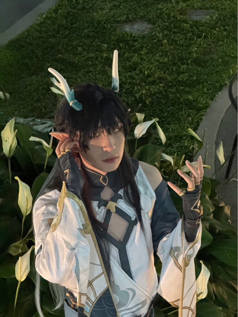 FULL SET: Dan Heng Inhibitor Lunae Cosplay Honkai Star Rail, Hobbies ...