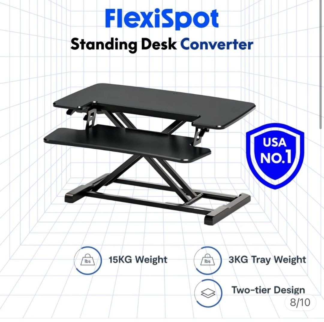 Full Sized FlexiSpot Standing Desk Convertor, Computers & Tech, Parts ...