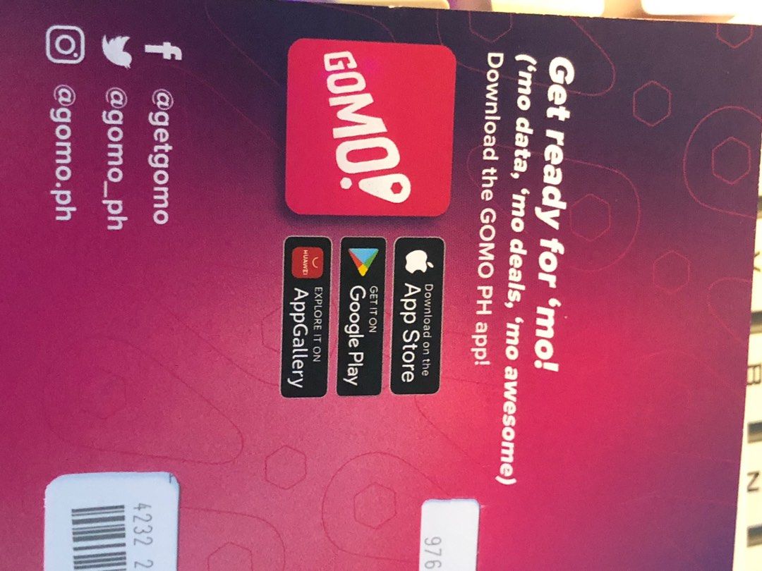 Brand new Sealed GOMO SIM with 30GB Data No Expiry same reception as Globe and TM 5G and LTE ...