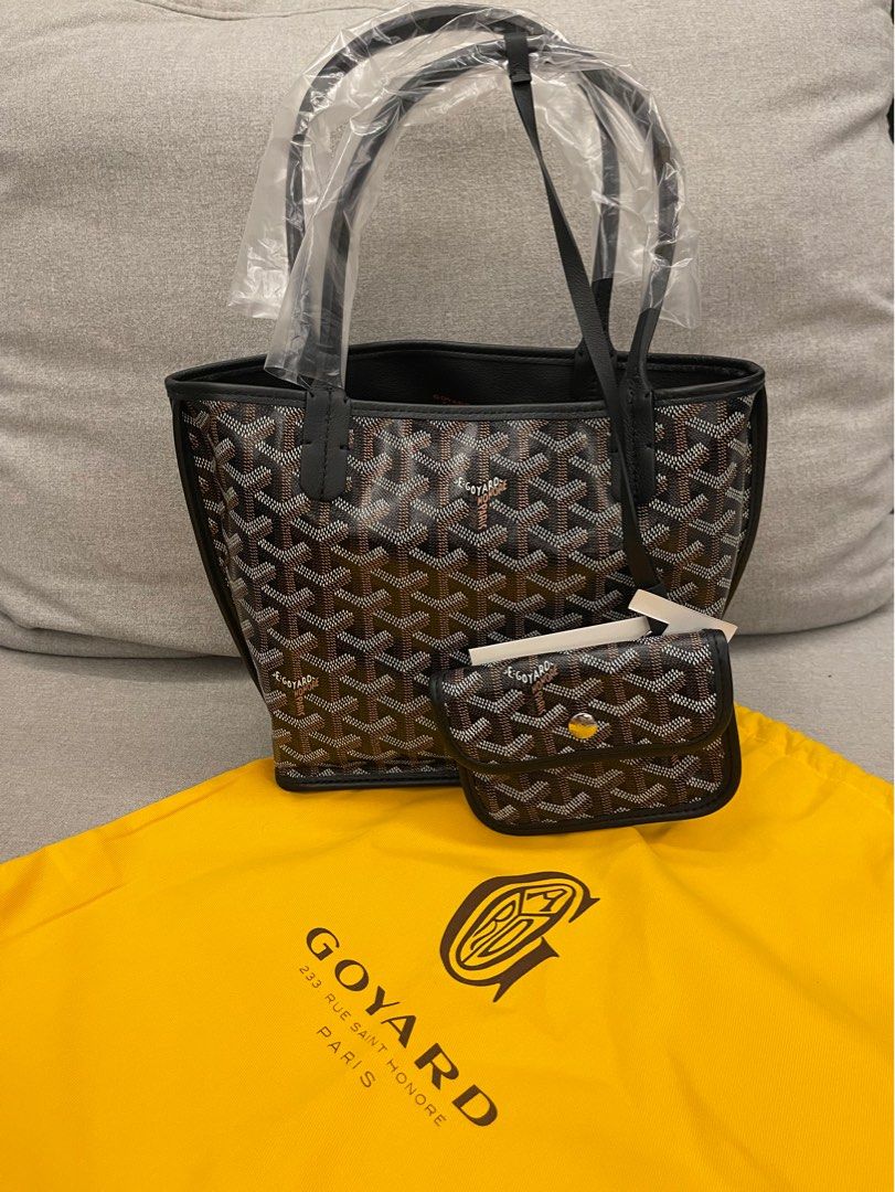 Goyard Mini Anjou Black, Luxury, Bags & Wallets on Carousell