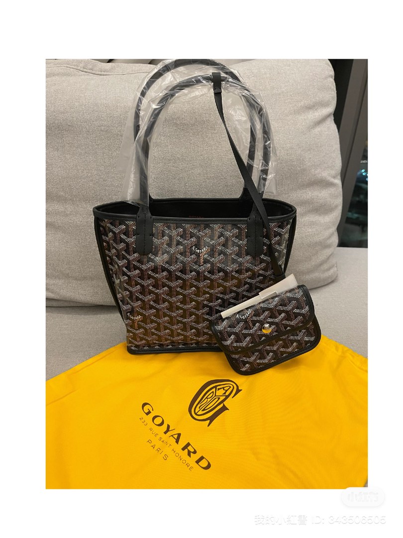 Goyard Mini Anjou Black, Luxury, Bags & Wallets on Carousell