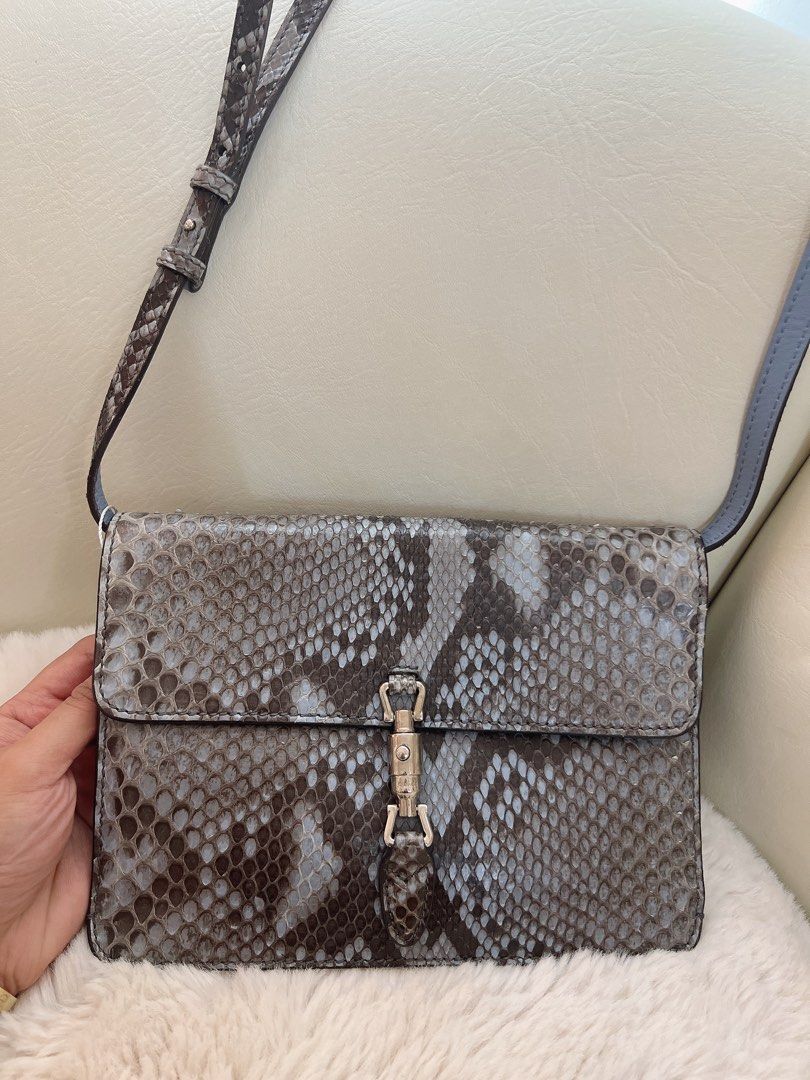 Gucci Snake Skin 2way Sling Bag, Luxury, Bags & Wallets on Carousell