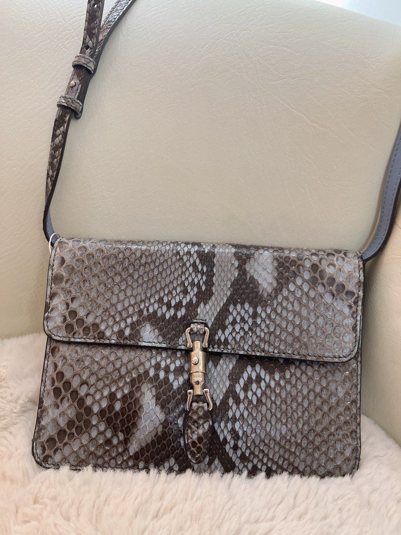 Gucci Snake Skin 2way Sling Bag, Luxury, Bags & Wallets on Carousell