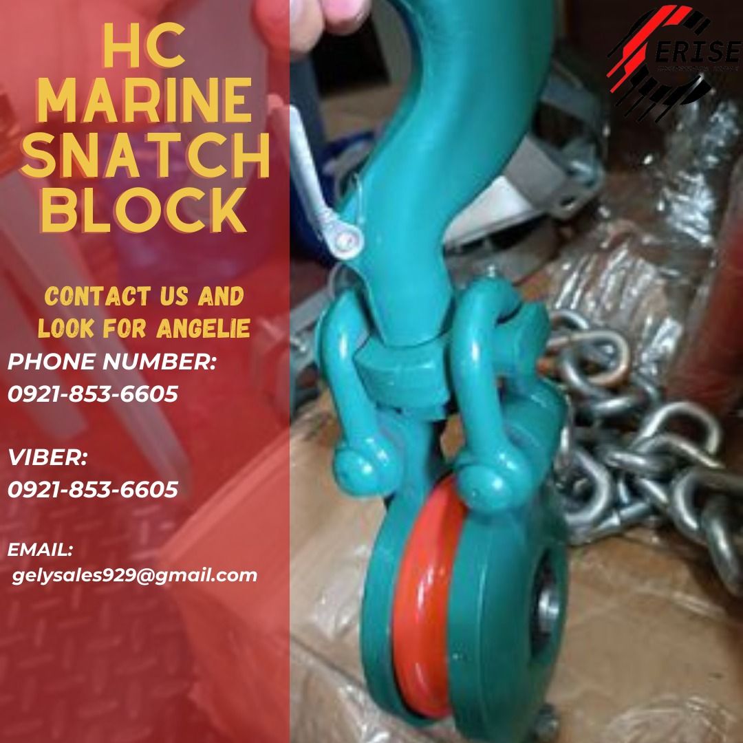 HC MARINE SNATCH BLOCK, Commercial & Industrial, Construction Tools ...