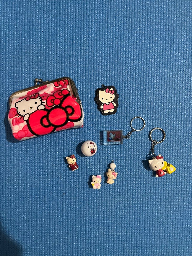 Hello Kitty Coin Purse with Assorted Collectibles, Hobbies & Toys, Toys ...