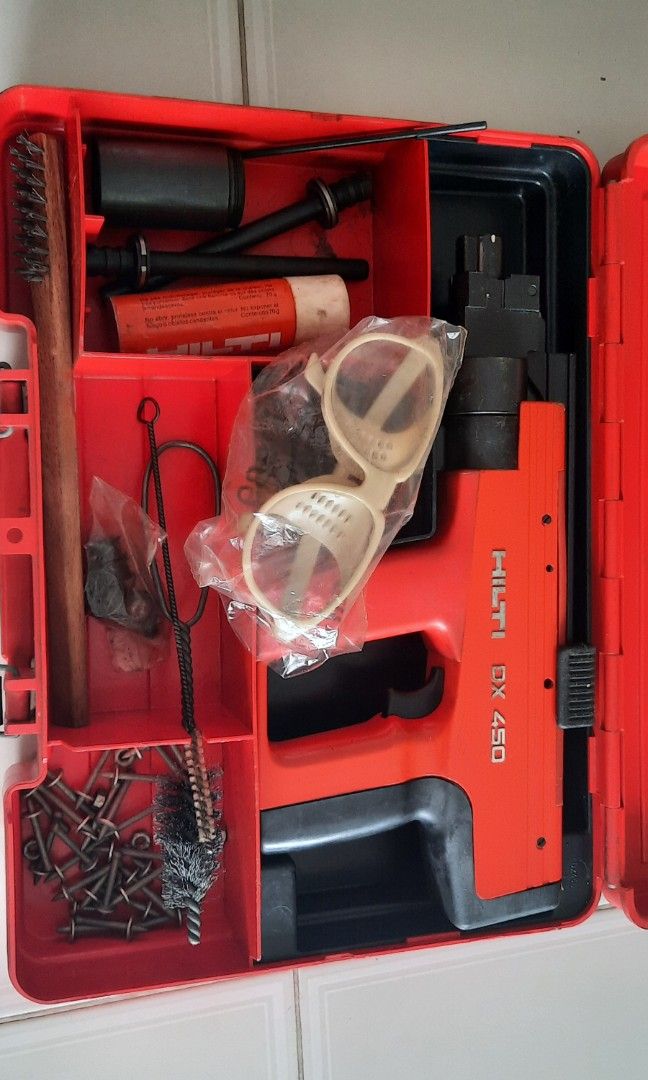 Hilti DX450 Powder Actuated tool, Furniture & Home Living, Home Improvement & Organisation, Home ...