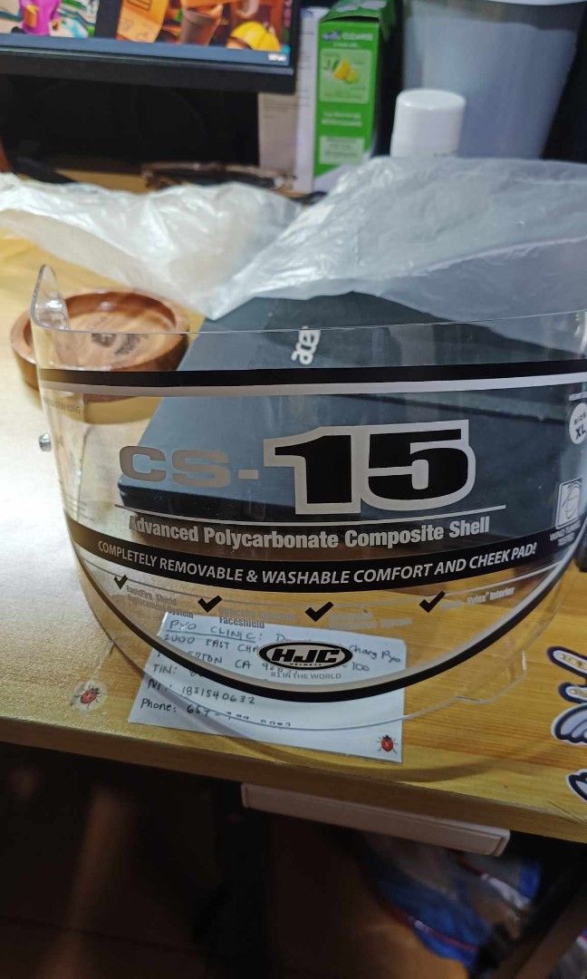 HJC CS15 clear lens, Motorbikes, Motorbike Parts & Accessories, Helmets and other Riding Gears ...