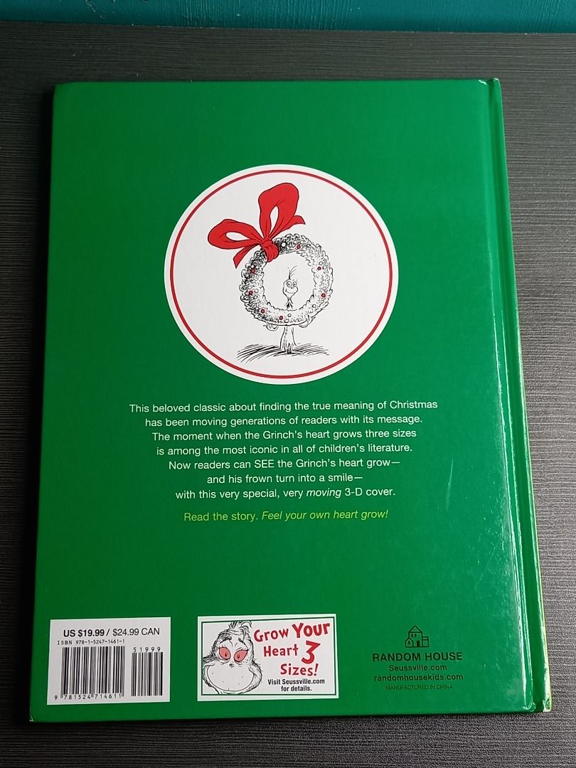 How The Grinch Stole Christmas! By Dr. Seuss Big Book Grow Your Heart ...
