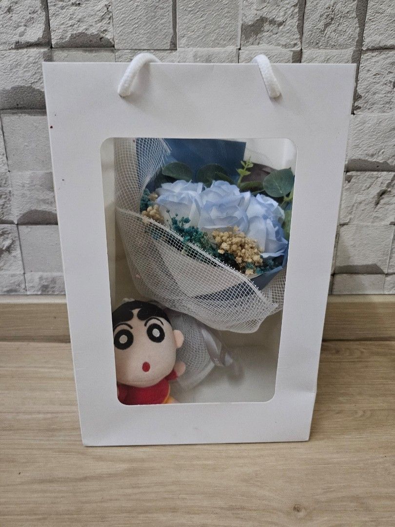 Ice bear rose baby breath bouquet, Hobbies & Toys, Stationery & Craft ...