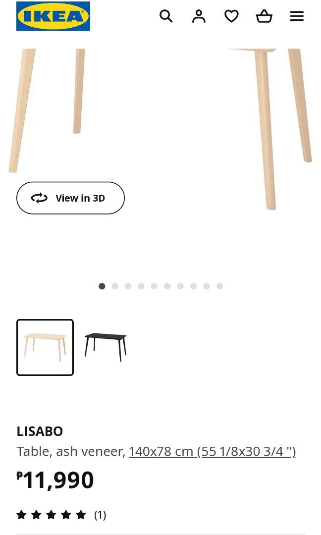 Ikea Lisabo Table, Furniture & Home Living, Furniture, Tables & Sets on ...