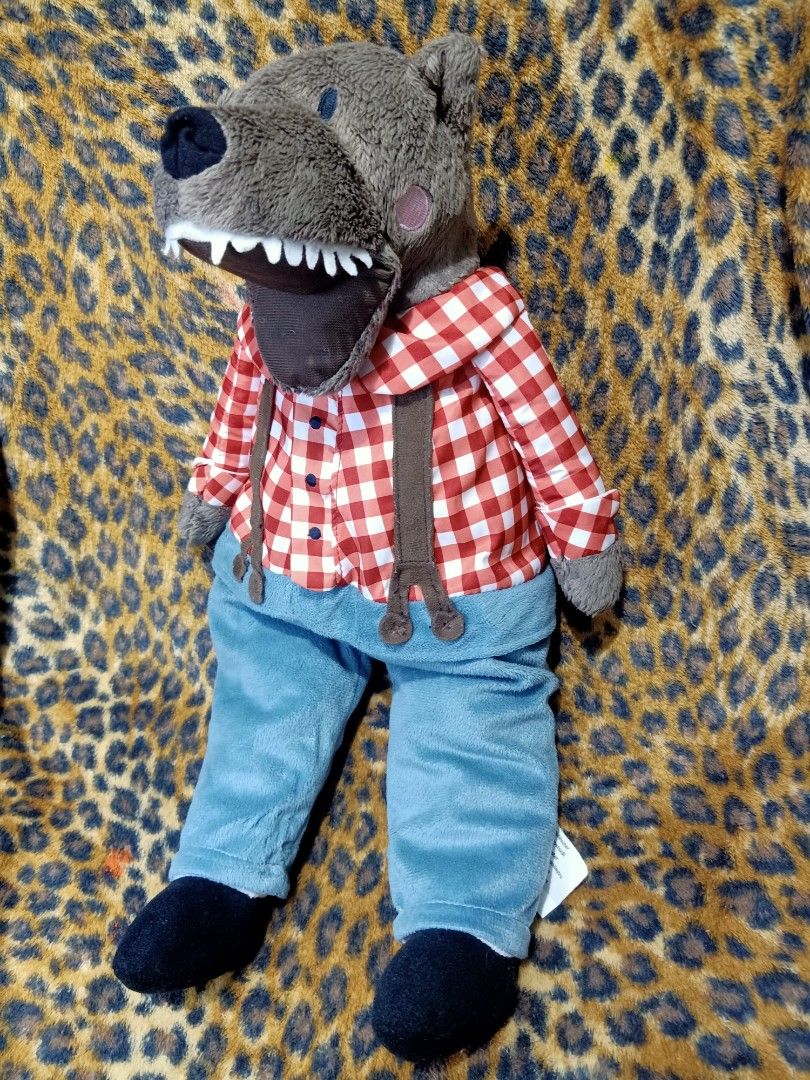 IKEA LUFSIG BIG BAD WOLF FROM RED RIDING HOOD ANIMAL PLUSH DOLL ...