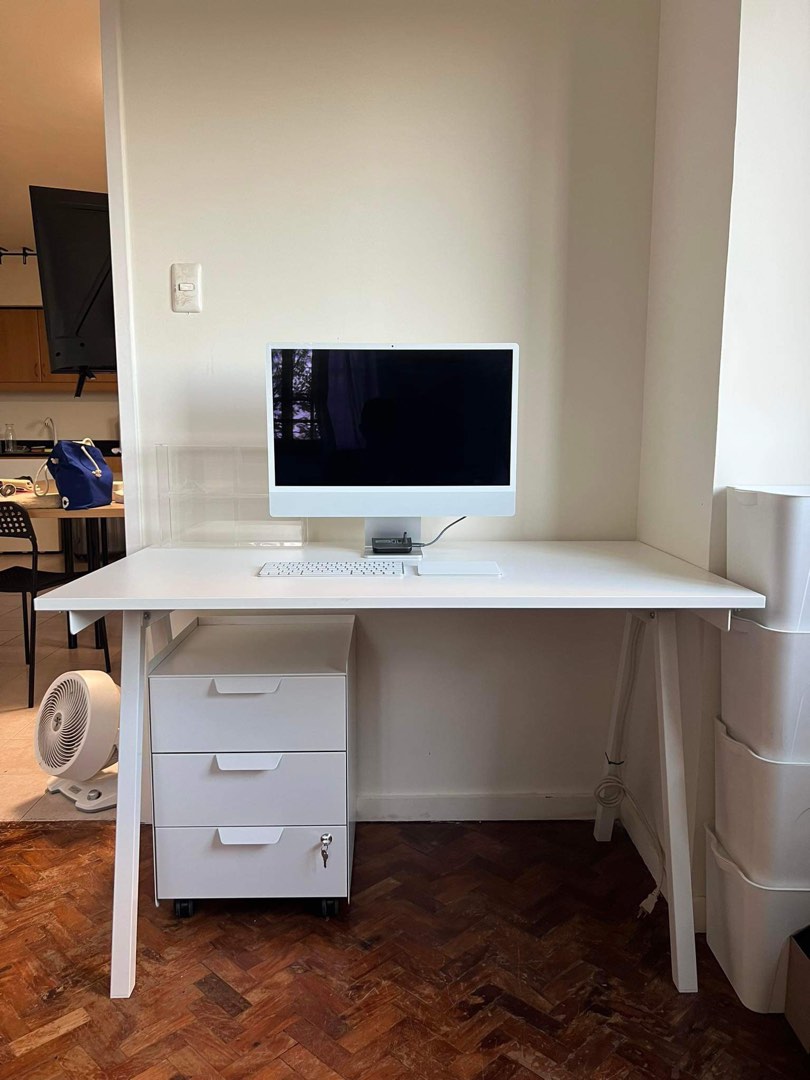 Ikea Trotten Office Table + Drawer unit, Furniture & Home Living ...