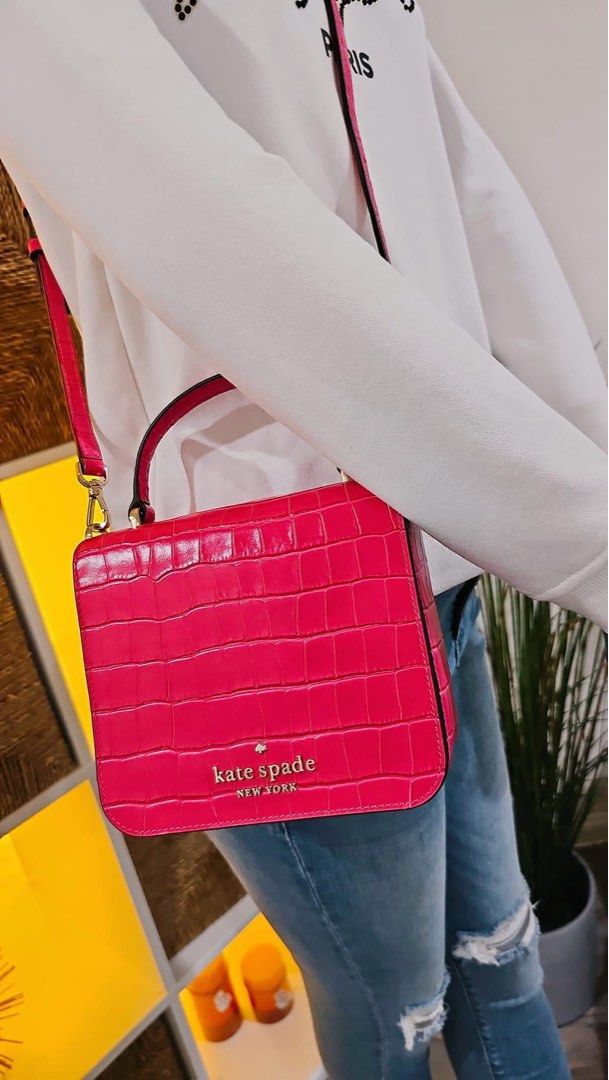 Katespade Staci Square Crocs, Women's Fashion, Bags & Wallets, Cross ...