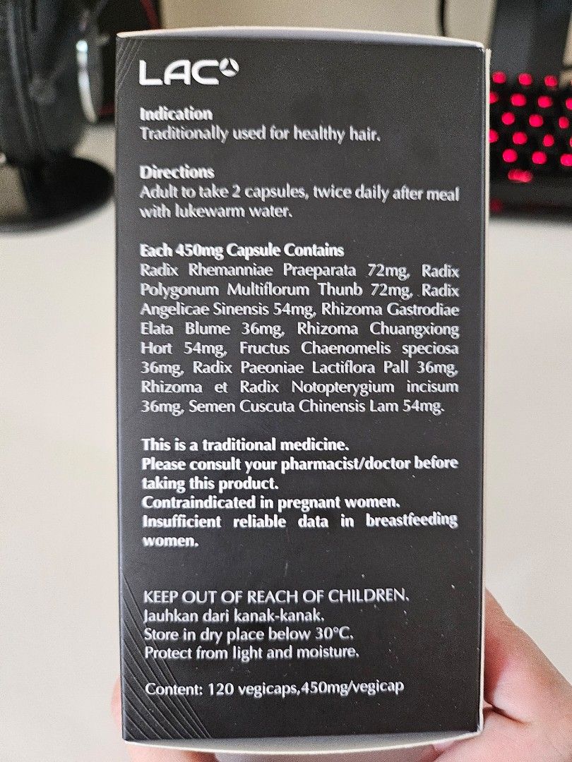 LAC HGF Hair Growth Formula Capsule, Health & Nutrition, Health ...
