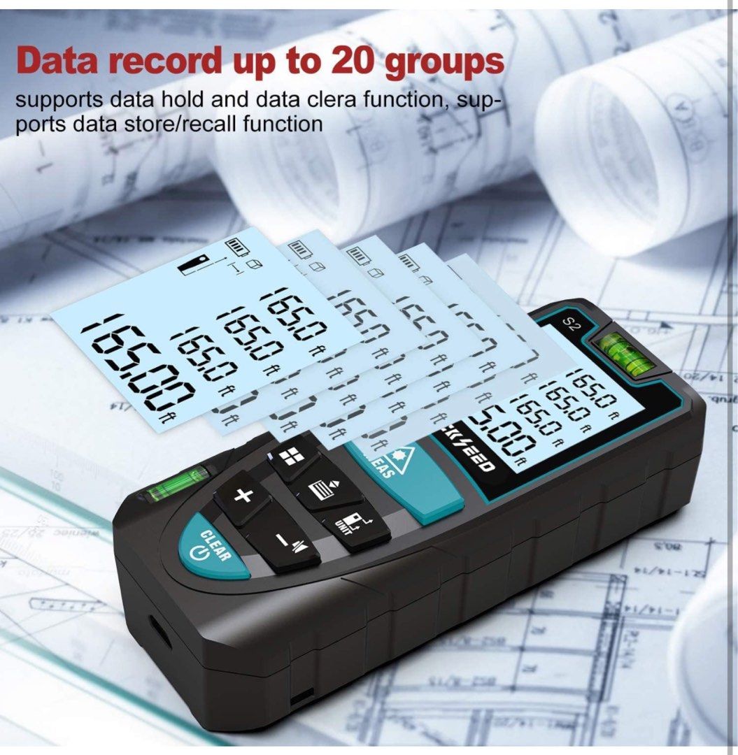 Laser Measure,RockSeed 328 Feet Digital Laser Distance Meter with 2 ...