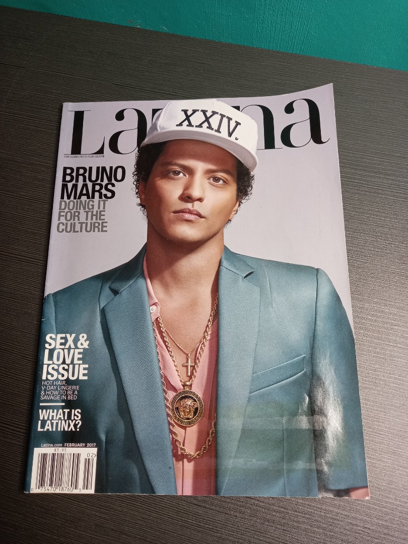 Latina Magazine Bruno Mars Cover February 2017, Hobbies & Toys, Books ...