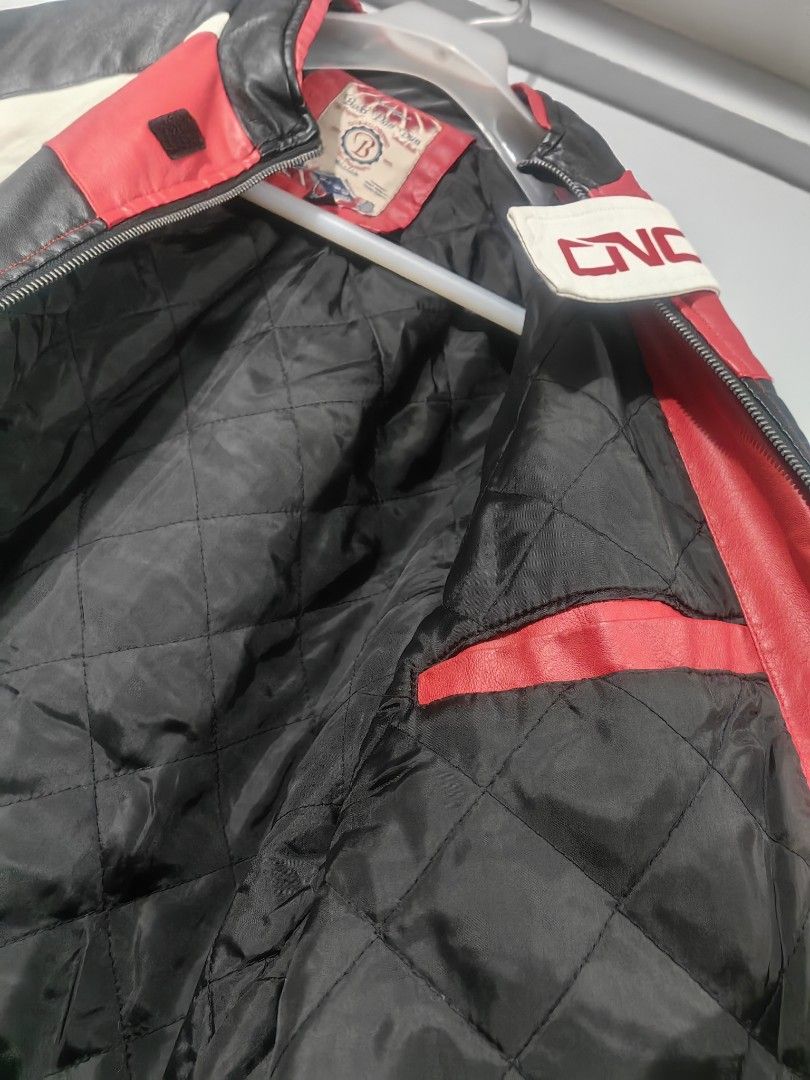 Leather Car Racing Jacket, Men's Fashion, Coats, Jackets and Outerwear ...