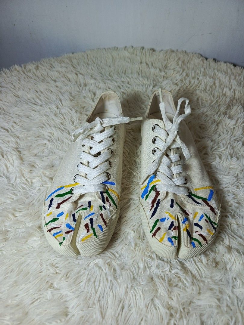 MAISON MARGIELA TABI PAINT SPLATTER SHOES, Women's Fashion, Footwear ...