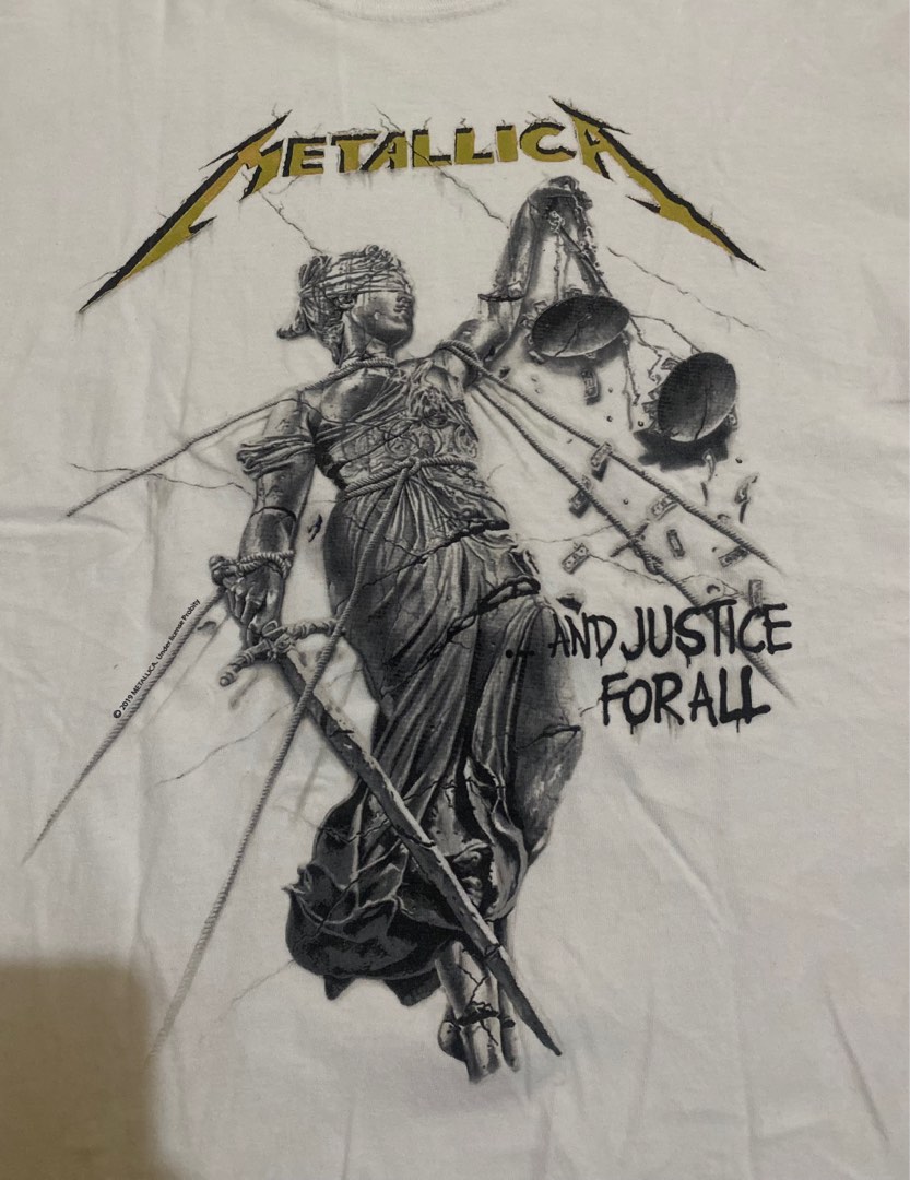 Metallica And Justice For All Band Shirt, Men's Fashion, Tops & Sets ...