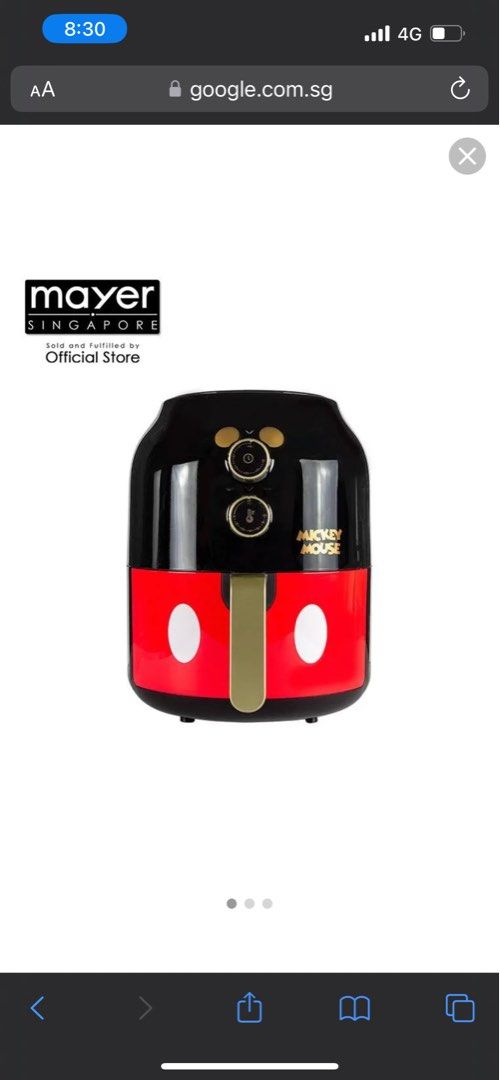 Mickey Mayer air fryer, TV & Home Appliances, Kitchen Appliances ...