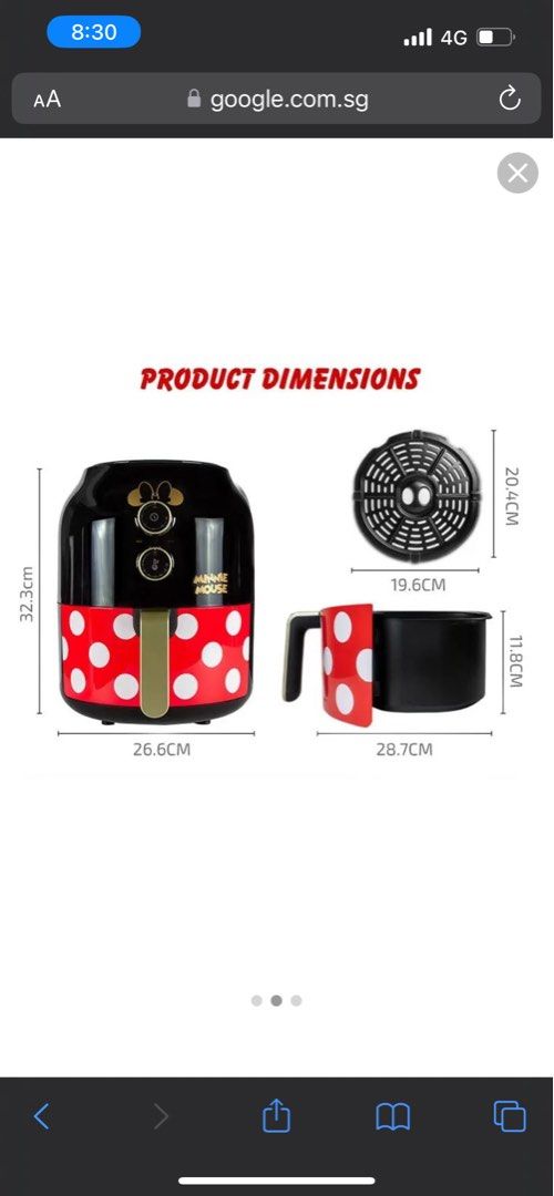 Mickey Mayer air fryer, TV & Home Appliances, Kitchen Appliances ...