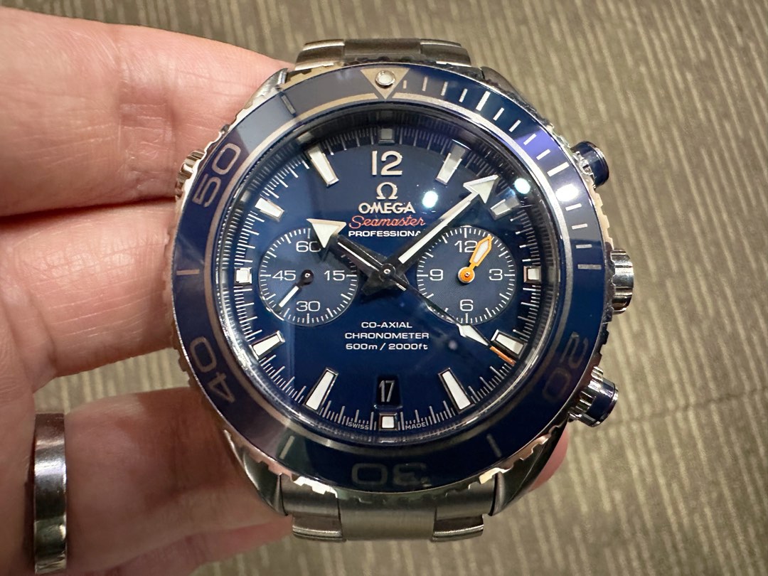 Mint Jul 16 Omega Seamaster Planet Ocean 600 PO600 45.5 Titanium Blue ...