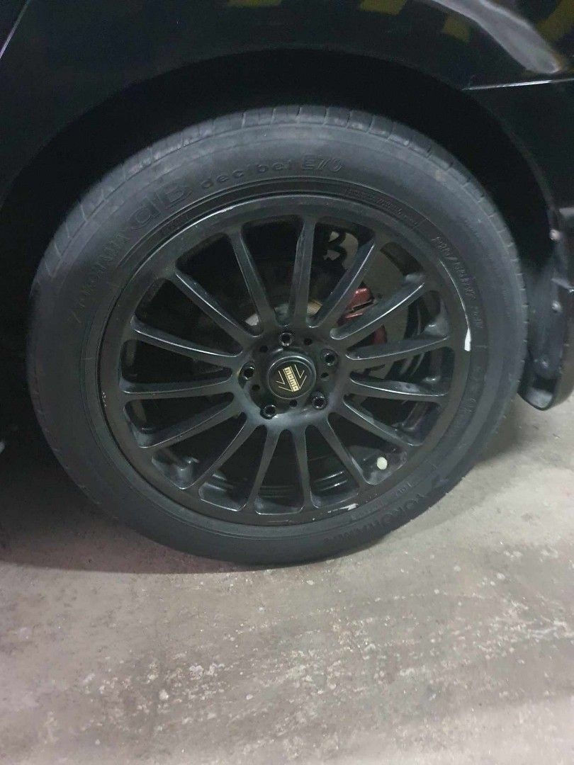 Momo mags and tires, Car Parts & Accessories, Mags and Tires on Carousell