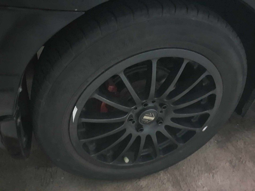 Momo mags and tires, Car Parts & Accessories, Mags and Tires on Carousell