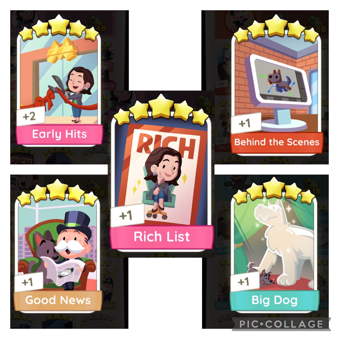 Monopoly Go 5 Star Cards for Sale, Video Gaming, Gaming Accessories, In-Game Products on Carousell