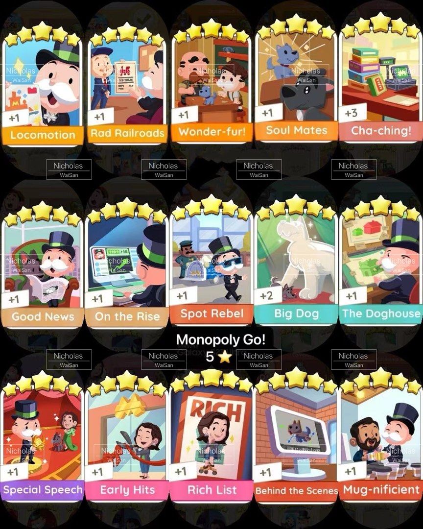 Monopoly Go Stickers, Video Gaming, Gaming Accessories, In-Game ...