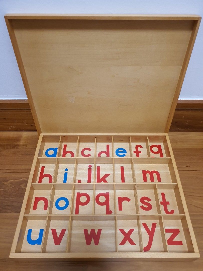 Montessori Wooden Movable Alphabet with Box, Hobbies & Toys, Toys ...