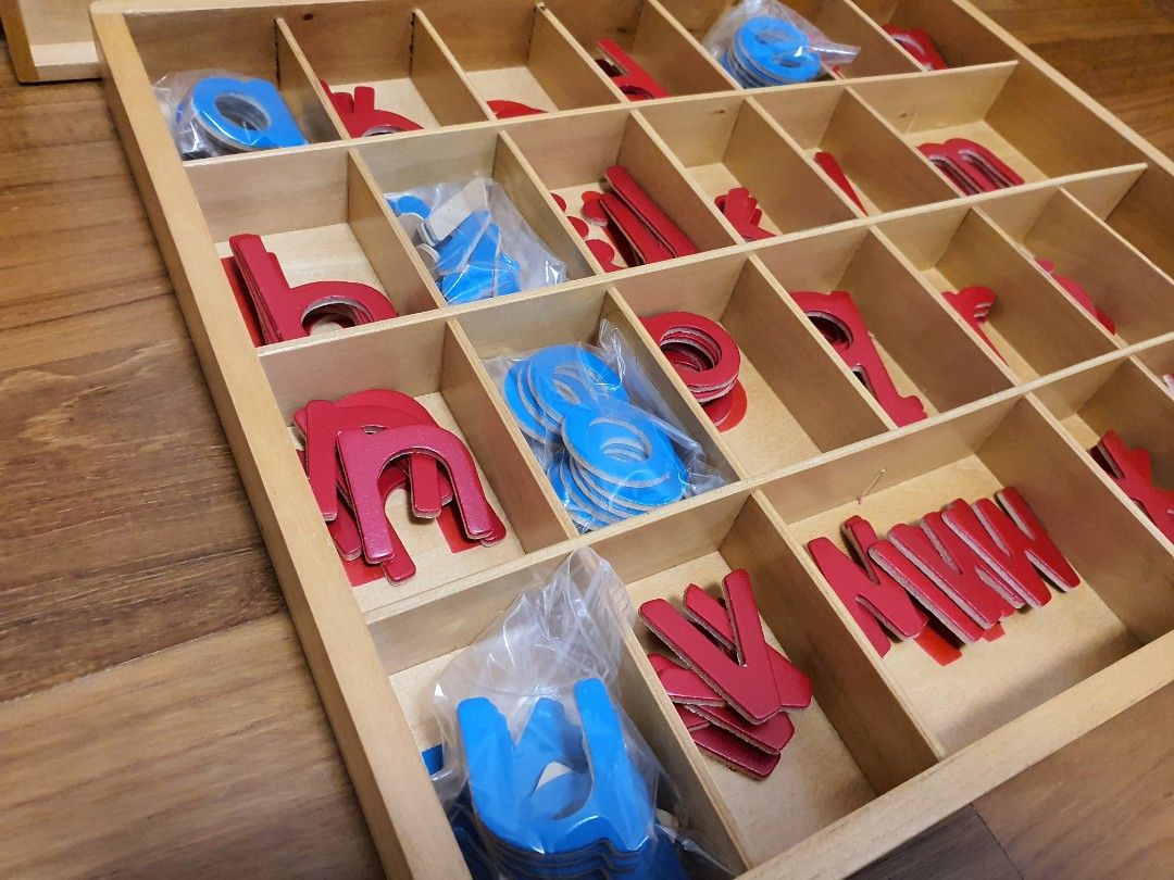 Montessori Wooden Movable Alphabet with Box, Hobbies & Toys, Toys ...