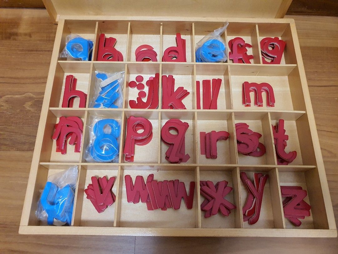 Montessori Wooden Movable Alphabet with Box, Hobbies & Toys, Toys ...