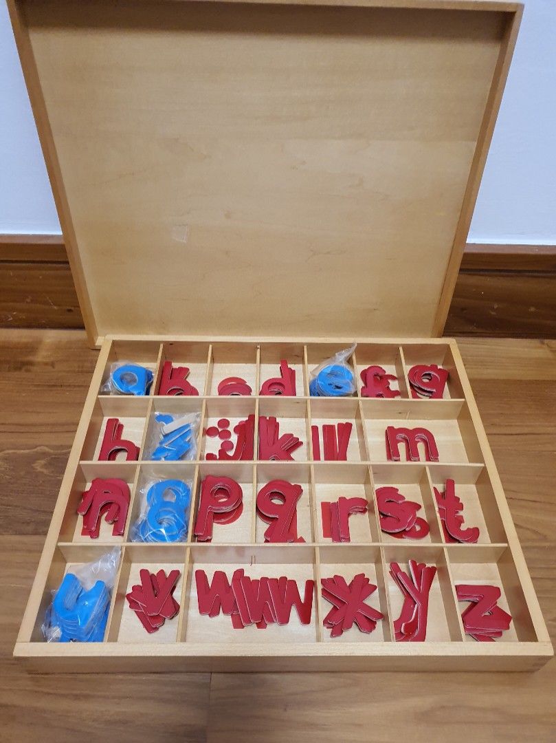 Montessori Wooden Movable Alphabet with Box, Hobbies & Toys, Toys ...