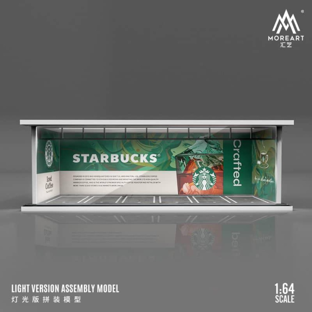 MoreArt 1/64 Scale Starbucks Assembly Diorama Garage Theme with LED ...