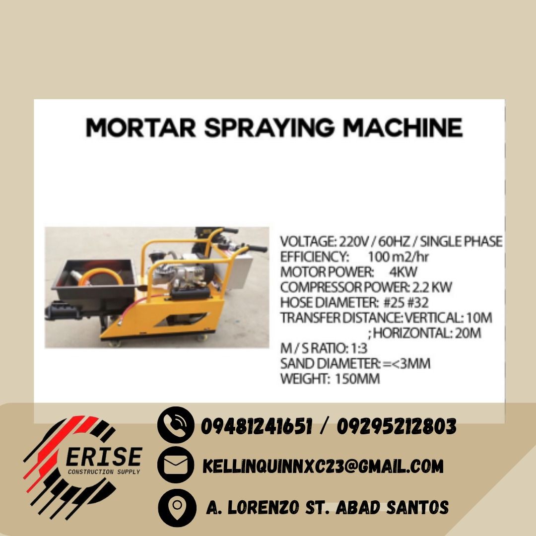 Mortar Spraying Machine, Commercial & Industrial, Construction Tools ...
