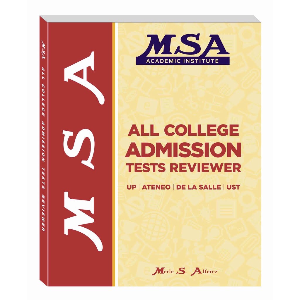 MSA: All college admission tests book helper reviewer entrance exam ...