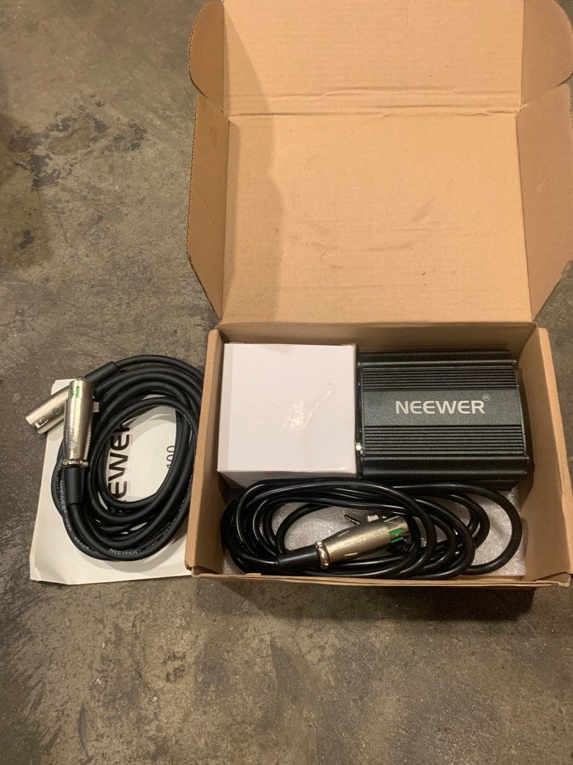 Neewer 1-Channel 48V Phantom Power Supply with 5 feet USB Cable for ...