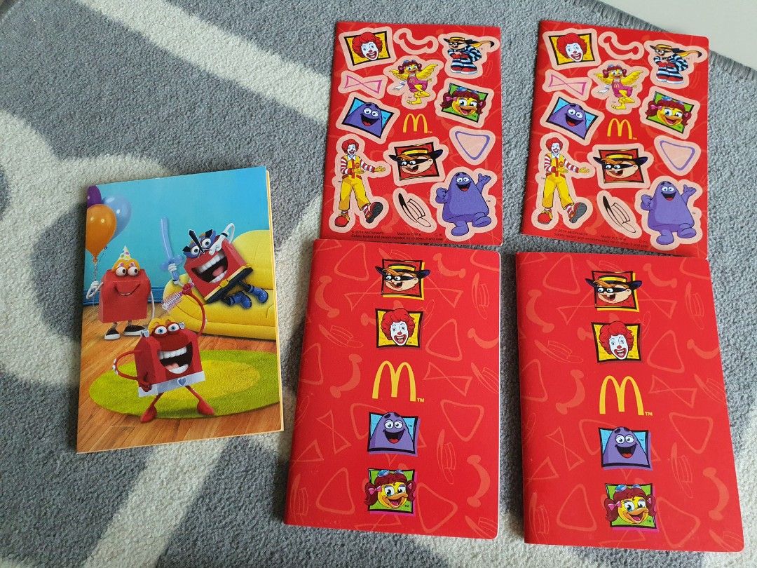 NEW McDonald's Pencil Case & Note book with stickers, Hobbies & Toys ...