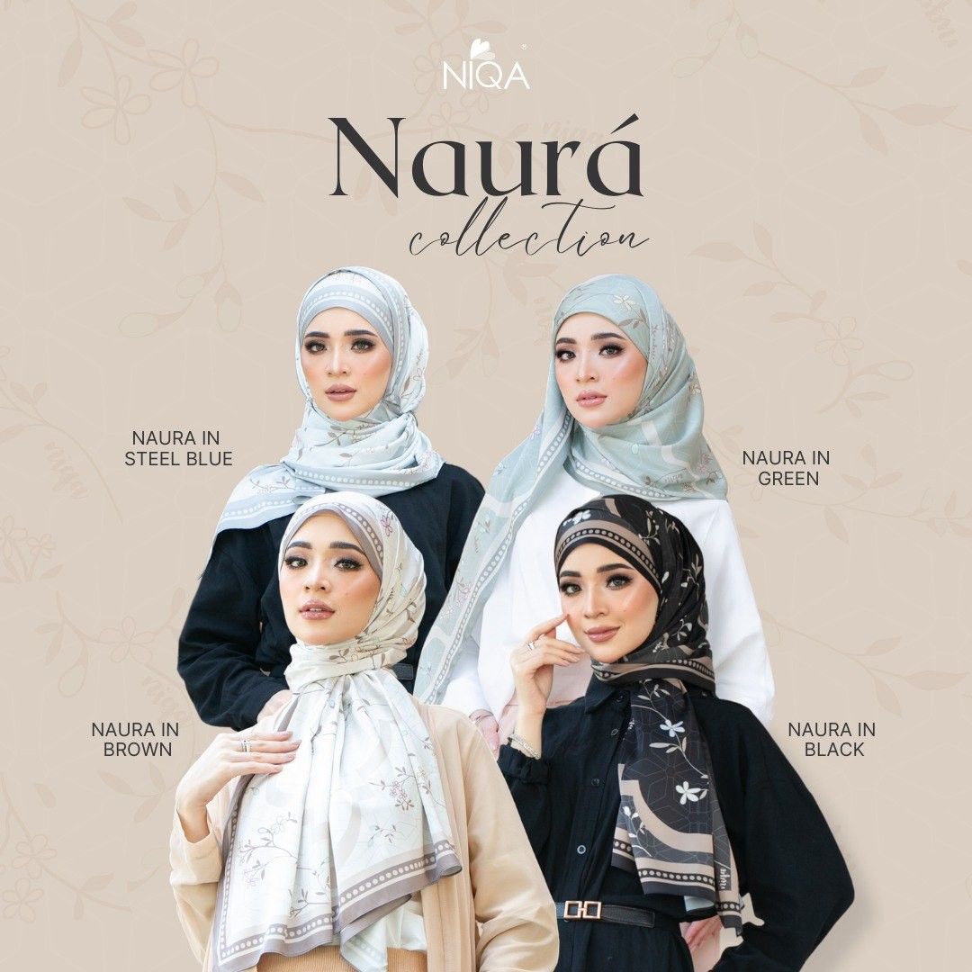 NIQA Naura Shawl (NEW LAUNCH), Women's Fashion, Muslimah Fashion ...