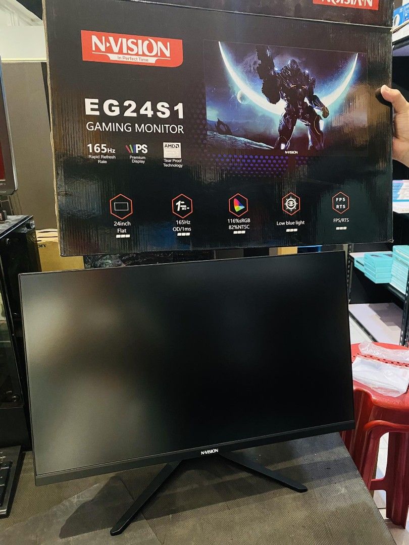Nvision 23.8" IPS Panel 165Hz LED Gaming Monitor FHD AMD Freesync DP ...
